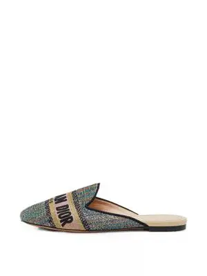 Dior Embroidered Logo Mules
