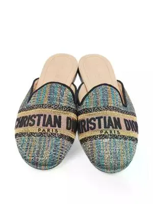 Dior Embroidered Logo Mules