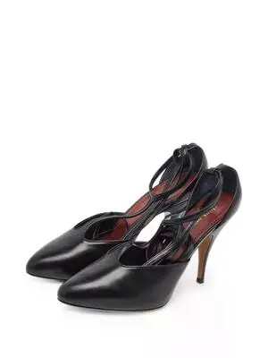 Celine Leather Lace-up Stiletto Pumps