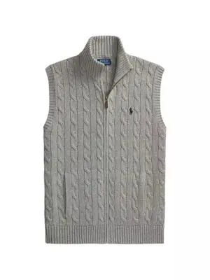 Polo Ralph Lauren Cable-knit Zip-up Cardigan - Grey