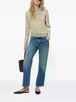 Missoni Zig Zag Viscose And Wool Crewneck Sweater