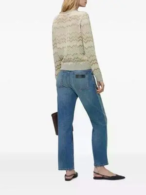 Missoni Zig Zag Viscose And Wool Crewneck Sweater