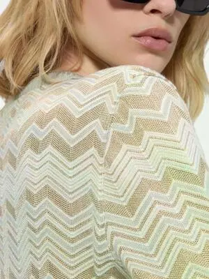 Missoni Zig Zag Viscose And Wool Crewneck Sweater
