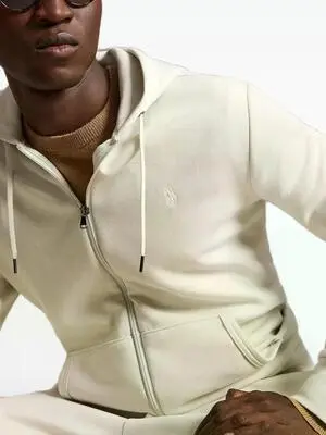 Polo Ralph Lauren Zip-up Drawstring Hoodie - Neutrals