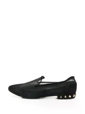 Balenciaga Mesh Studded Flat Pumps