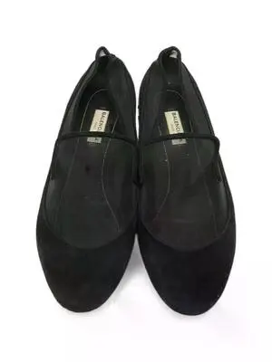 Balenciaga Mesh Studded Flat Pumps