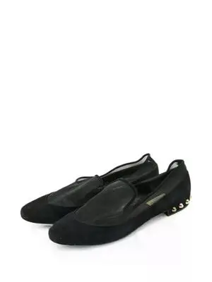 Balenciaga Mesh Studded Flat Pumps