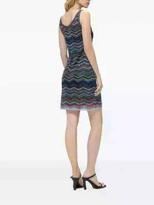 Missoni Chevron Knit Mini Dress With Sequins