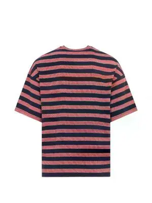 JIL SANDER Horizontal-stripe Logo-embroidered T-shirt