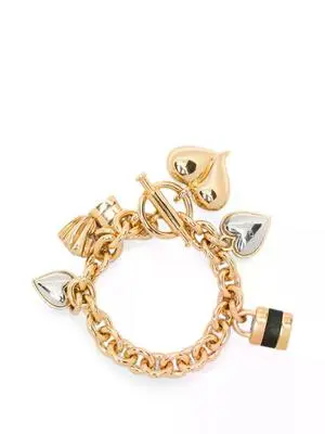 Chloé Tone Heart Charm Chain Bracelet - Gold
