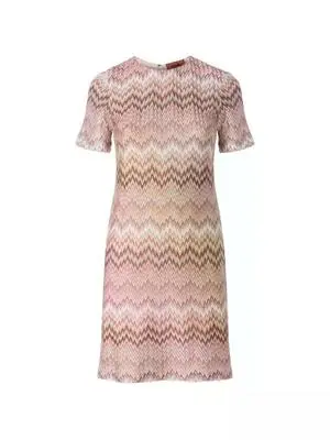 Missoni Short-sleeve Viscose Mini Dress - Pink