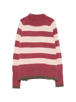 BEYOU Long-sleeve Striped Sweater