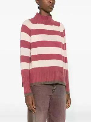 BEYOU Long-sleeve Striped Sweater