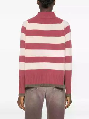 BEYOU Long-sleeve Striped Sweater