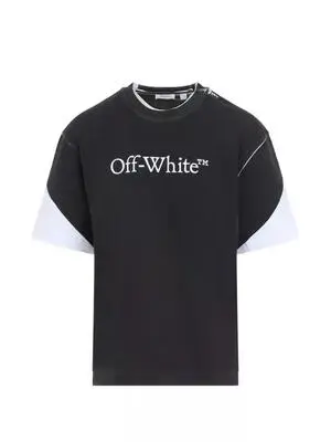 Off-White Logo-print Panelled T-shirt - Black