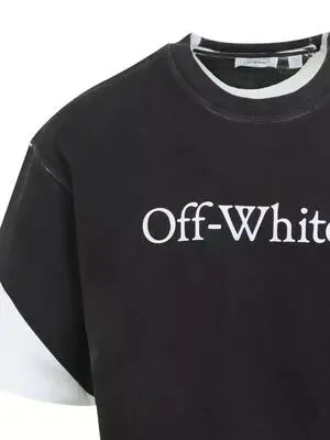 Off-White Logo-print Panelled T-shirt - Black