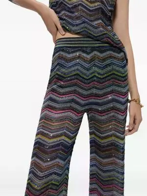 Missoni Sequined Chevron Palazzo Trousers