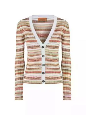 Missoni Ribbed Striped V-neck Cardigan