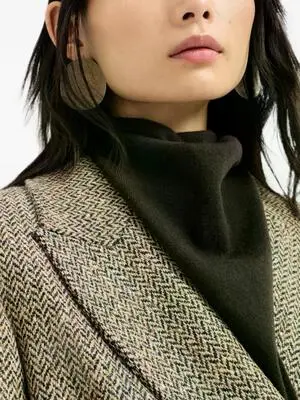 Brunello Cucinelli Cashmere Foulard With Monili - Brown