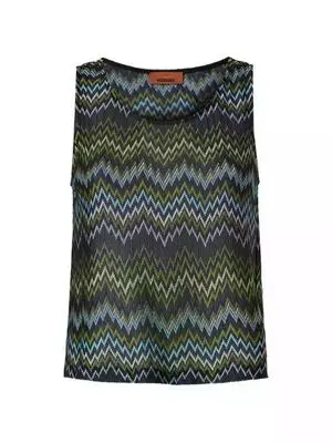 Missoni Sleeveless Viscose Top With Snake Motif