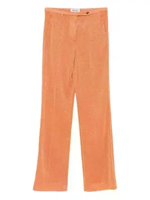 Miu Miu Lurex Pressed-crease Trousers - Orange