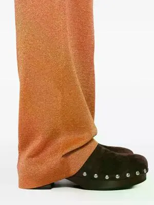 Miu Miu Lurex Pressed-crease Trousers - Orange