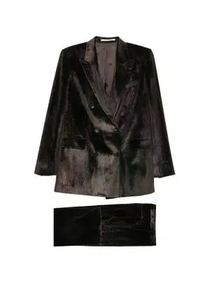 Tagliatore Double-breasted Suit With Peak Lapels - Brown