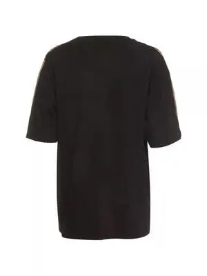 Fendi Logo Print Ff-tape T-shirt - Black