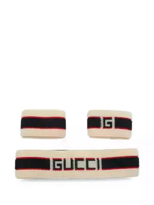 Gucci Terry Headband And Wristbands Set - Neutrals