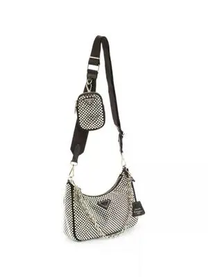 Prada Re-edition 2005 Crystal-studded Shoulder Bag
