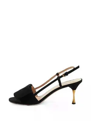 Valentino Garavani Suede Open Toe Ankle Strap Sandals