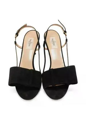 Valentino Garavani Suede Open Toe Ankle Strap Sandals