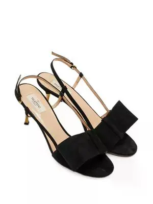 Valentino Garavani Suede Open Toe Ankle Strap Sandals