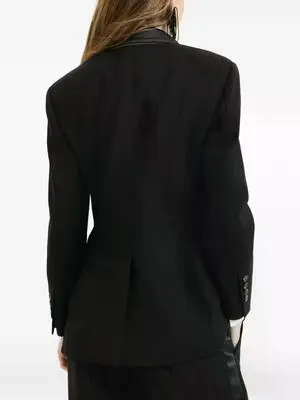 Brunello Cucinelli Viscose And Virgin Wool Tuxedo Jacket With Monili Embellishment
