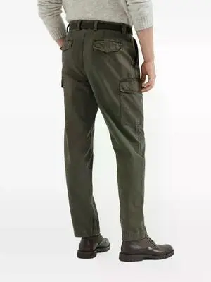 Brunello Cucinelli Peached Cotton Gabardine Trousers With Cargo Pockets