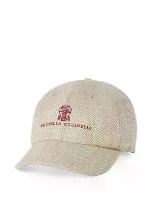 Brunello Cucinelli Baseball Cap With Embroidered Logo - Neutrals