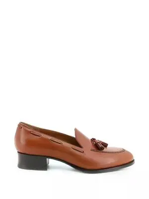 Loro Piana Serge Tassel Loafers In Calfskin - Brown