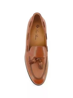 Loro Piana Serge Tassel Loafers In Calfskin - Brown