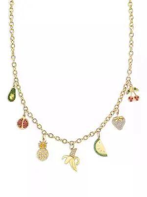 SYDNEY EVAN Multi-gemstone Fruit-charm Necklace