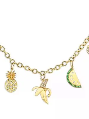 SYDNEY EVAN Multi-gemstone Fruit-charm Necklace