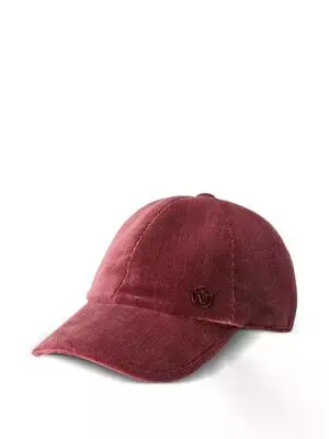MAISON MICHEL Tiger Logo Detail Baseball Cap - Red