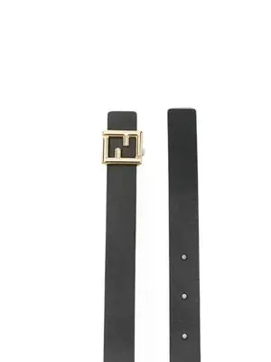 Fendi Ff Logo Buckle Belt - Black