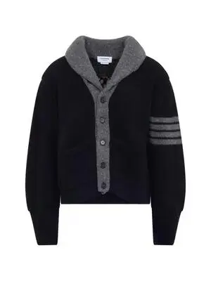 Thom Browne 4-bar Shawl-collar Cardigan