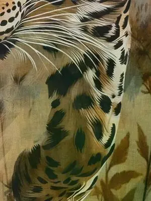 D'ANIELLO Animal-print Frayed-edge Scarf