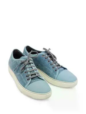 LANVIN Ddb1 Lace-up Suede Sneakers - Blue