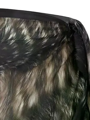 Roberto Cavalli Fur-print Scarf
