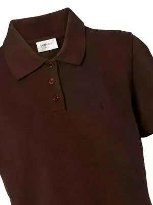 Saint Laurent Oversized Logo-embroidered Polo Shirt