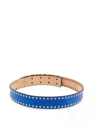 Moschino Studded Logo Waist Belt - Blue