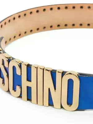 Moschino Studded Logo Waist Belt