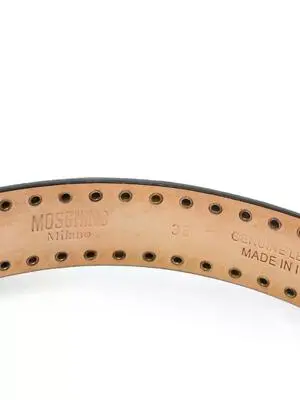 Moschino Studded Logo Waist Belt